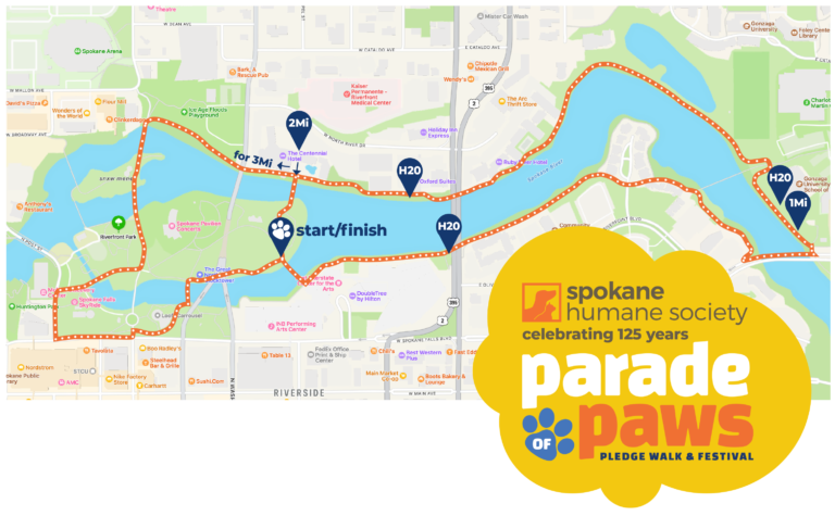 Parade of Paws Route Map – Spokane Humane Society